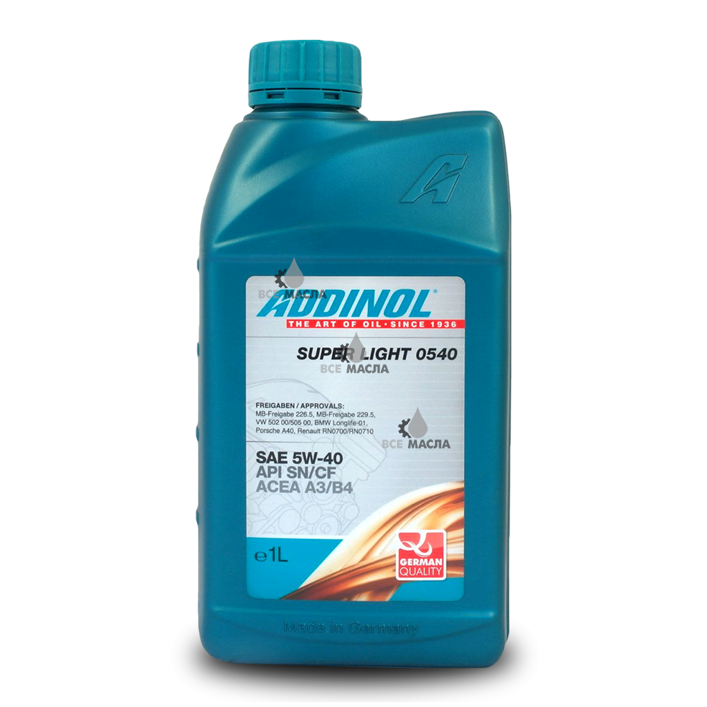 Купить моторное масло Addinol Super Light (SAE 5W-40) 0540 в СПб